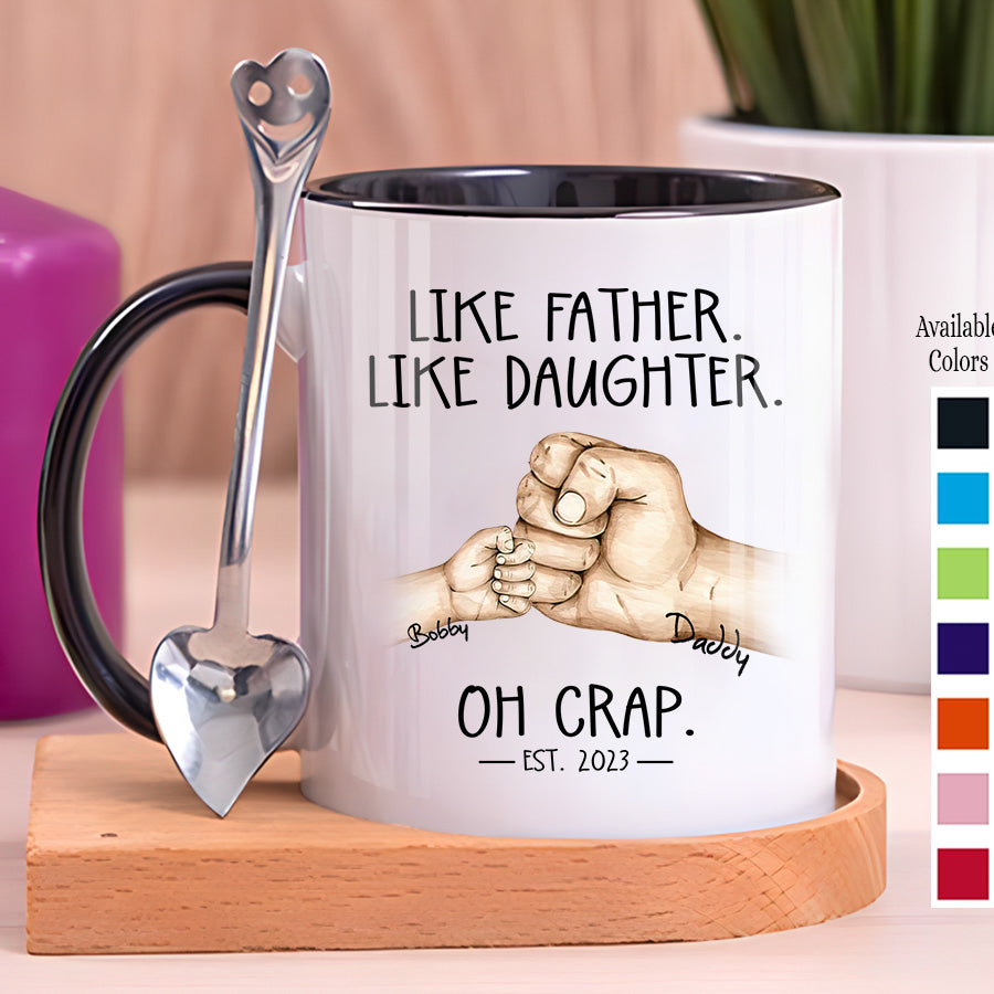 Father Daughter Gifts | Custom Father’S Day Coffee Mug | Like Father ...