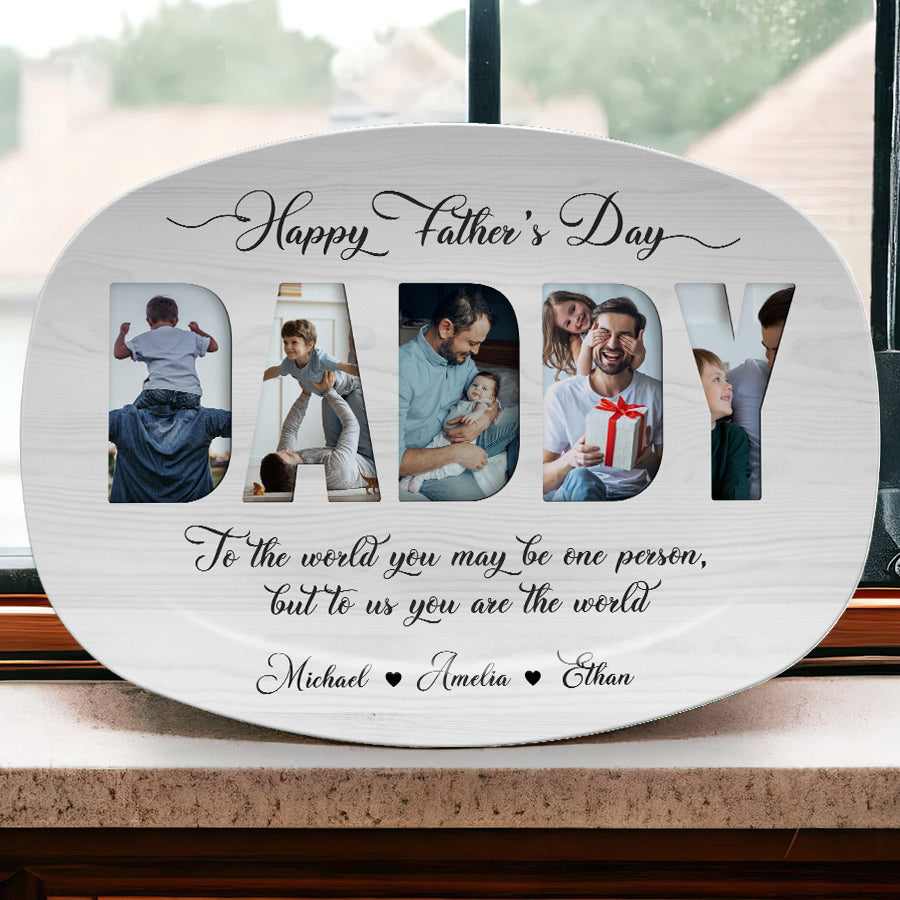 Father’S Day Grilling Plate | Daddy’S Grilling Plate | Custom Photo ...