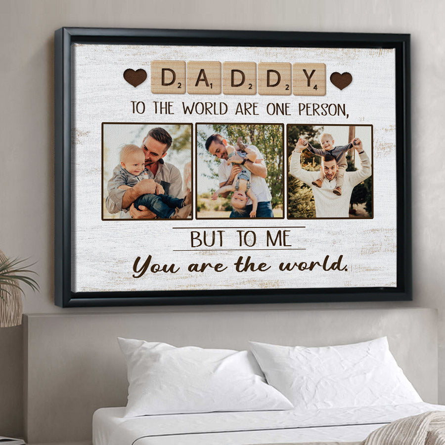First Fathers Day Gift | Daddys First Fathers Day Canvas | Custom Photo ...
