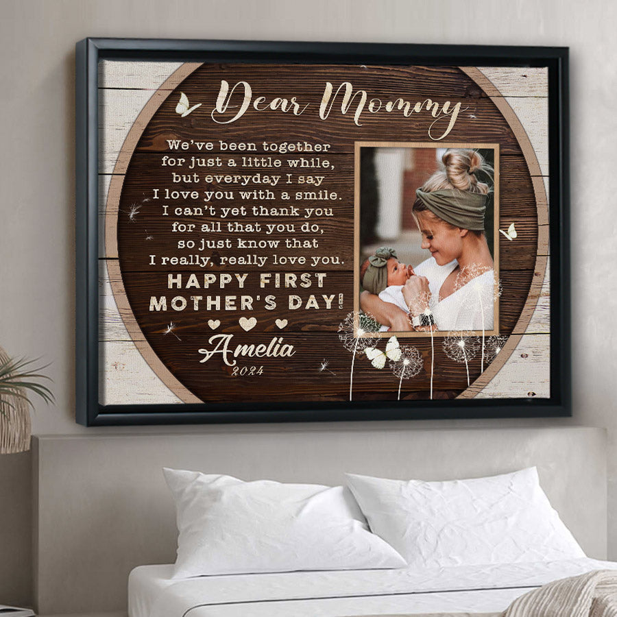 Custom First Mothers Day Gift | Canvas Mother’S Day Gifts For First Mom ...