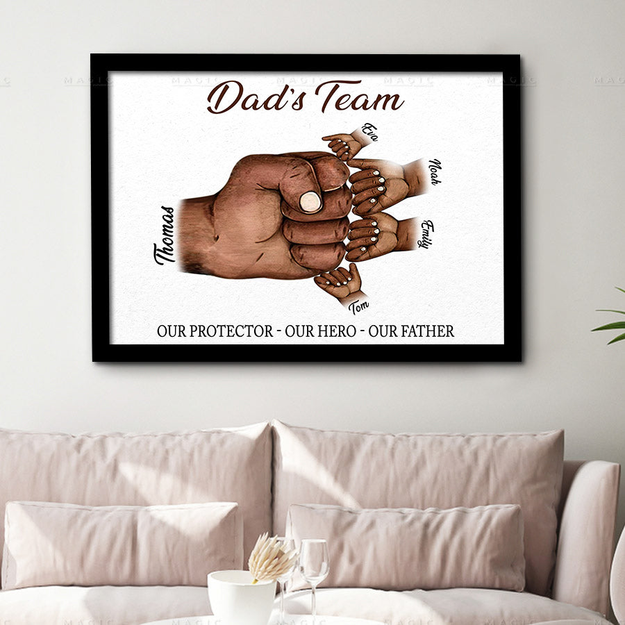 Personalized Father’S Day Canvas | Dad’S Team Canvas | | Fathers Day ...