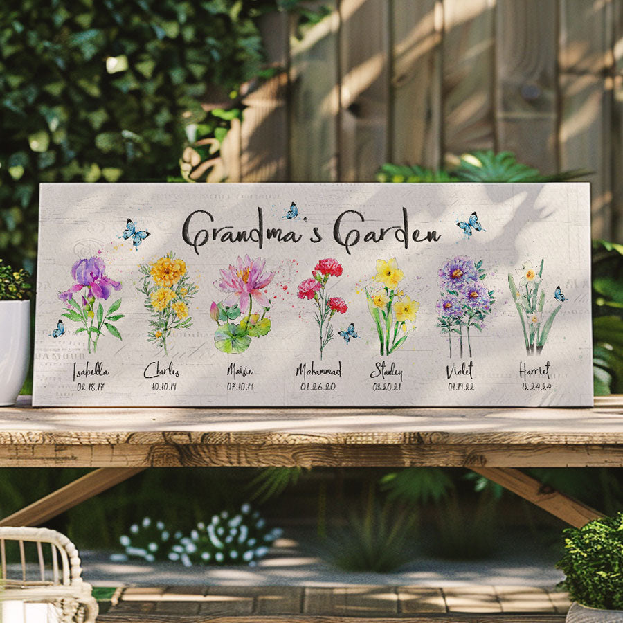 Grandmas Garden Sign | Mother’S Day Personalized Gifts For Grandma ...