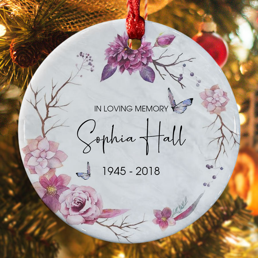 In Loving Memory Ornaments | Ornament For Loved One In Heaven | Custom ...