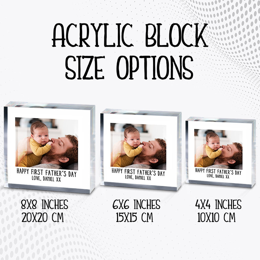 New Dad Gifts From Mom | Acrylic Photo Block | Custom Photo First ...