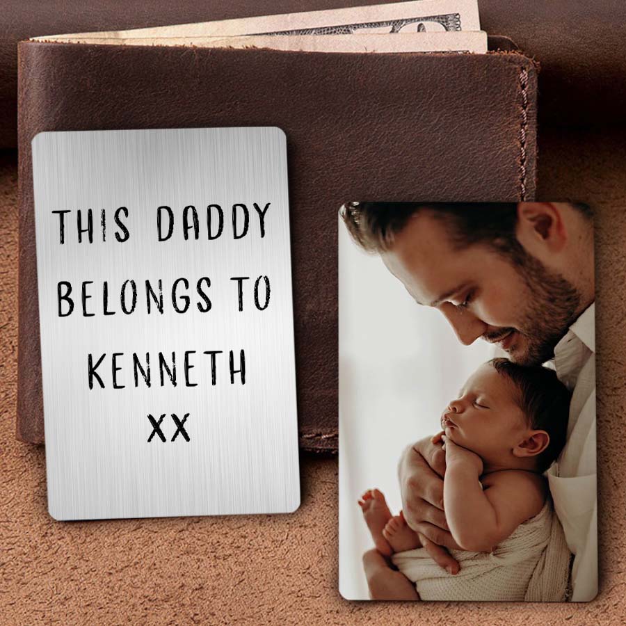 New Dad Wallet Card| First Fathers Day Gift | Photo Dad Custom Wallet ...