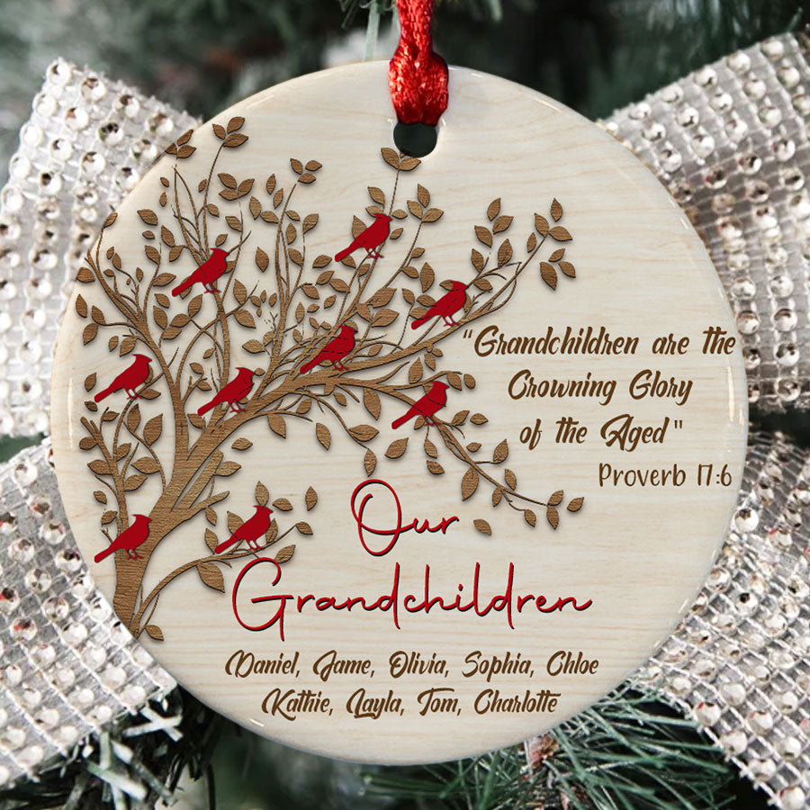 Ornaments With Grandkids Names | Custom Grandma Christmas Ornament ...
