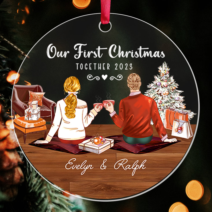 Our First Christmas Together Ornament | Personalized Couple Ornaments ...