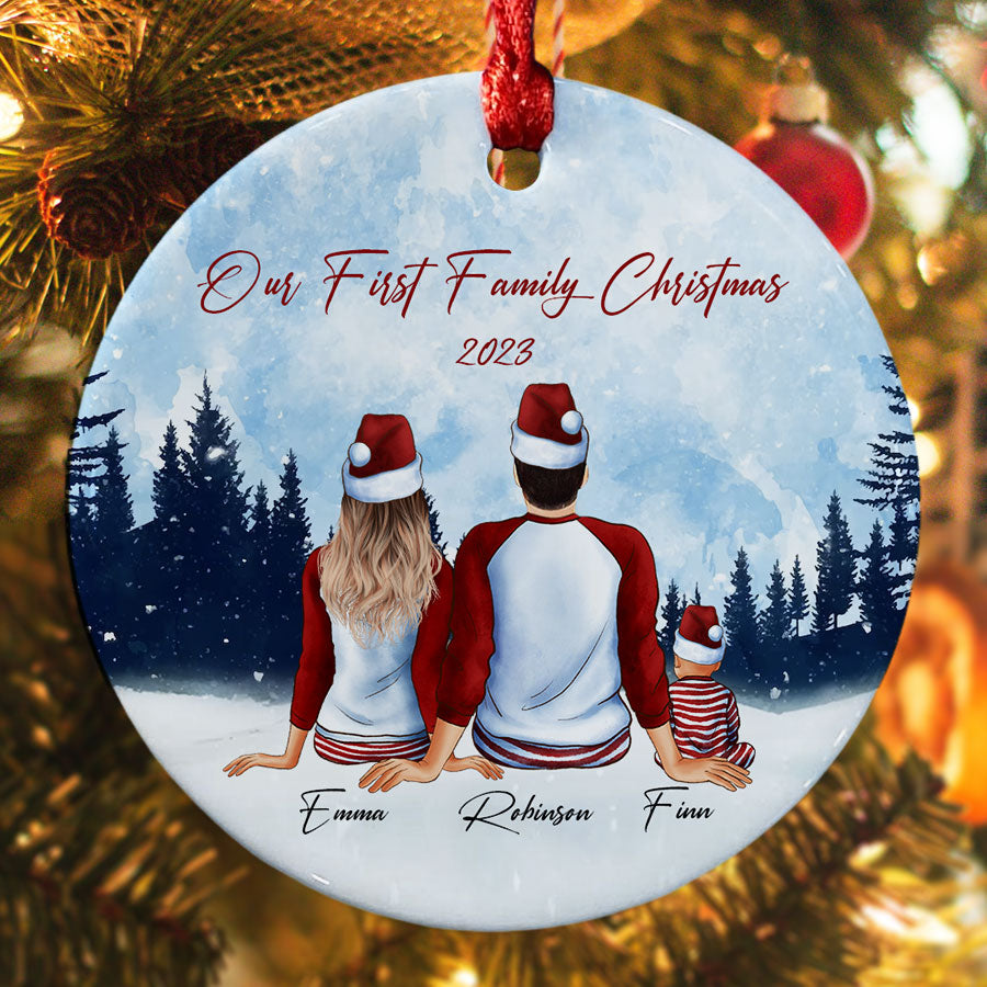 Our First Family Christmas Ornament | Family Ornaments Personalized ...