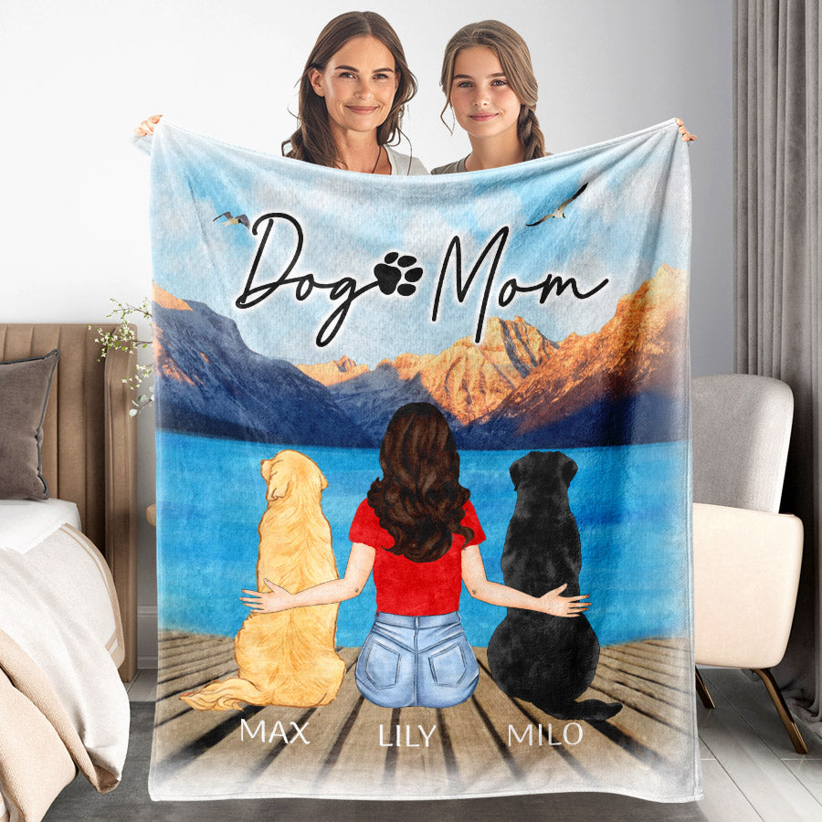Personalized Dog Mom Gifts | Custom Mothers Day Blanket | Blankets For ...