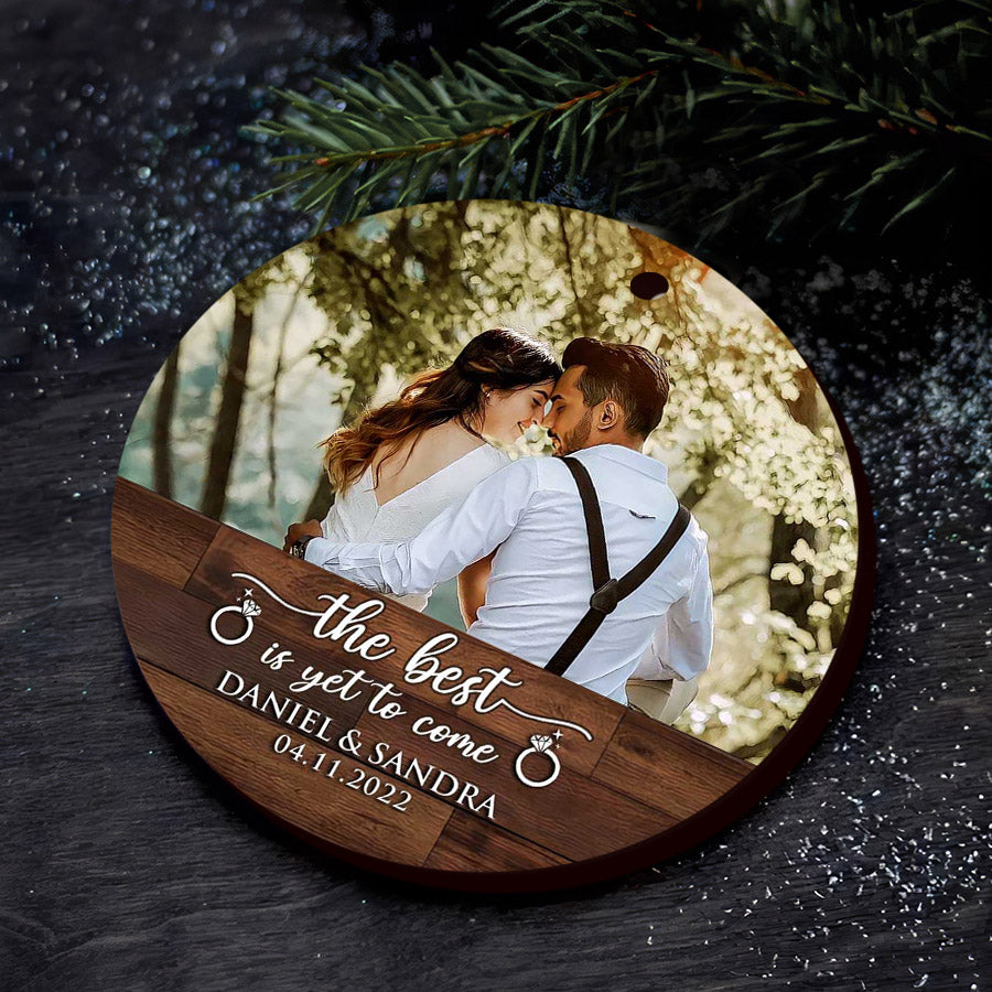 Personalized Engagement Gifts | Photo Engagement Ornaments | The Best ...