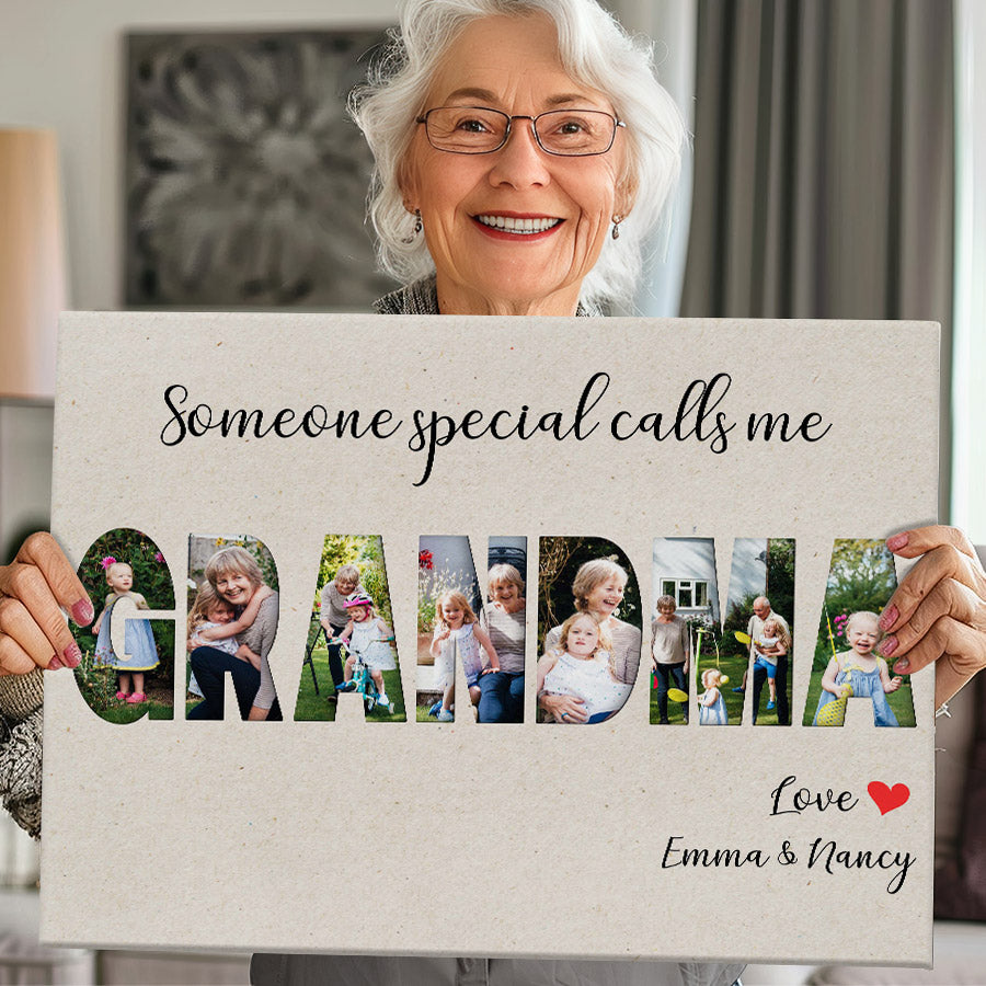 Personalized Gift For Grandma | Grandma Photo Canvas For Mother’S Day ...