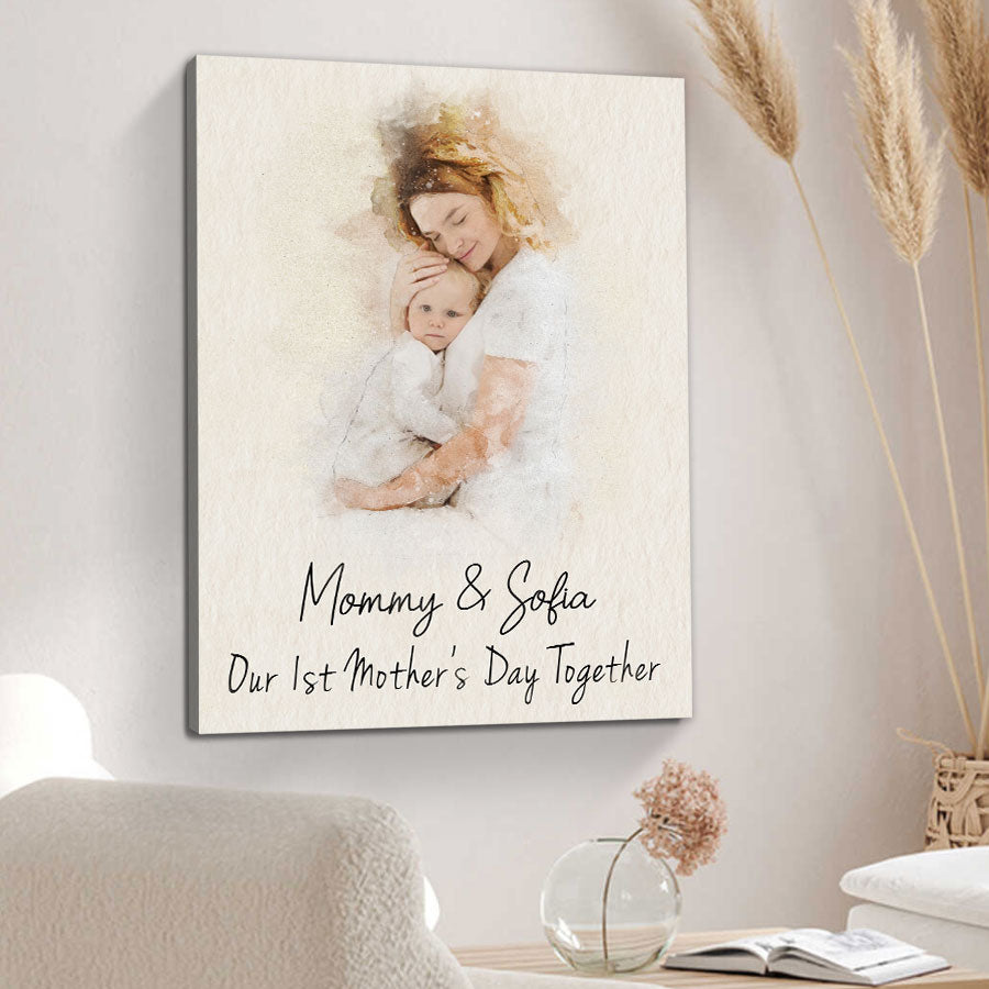 First Mothers Day Gift | Custom Gifts For New Mom | Custom Watercolor ...