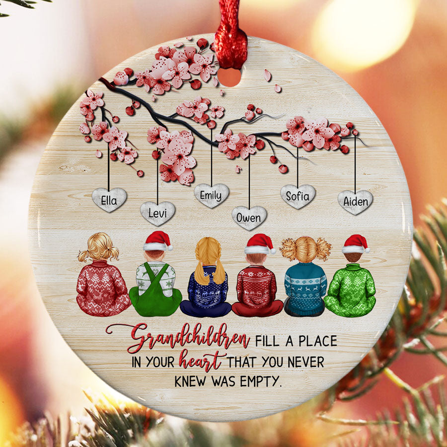 Personalized Grandchildren Ornaments For Grandma | Personalized Family ...
