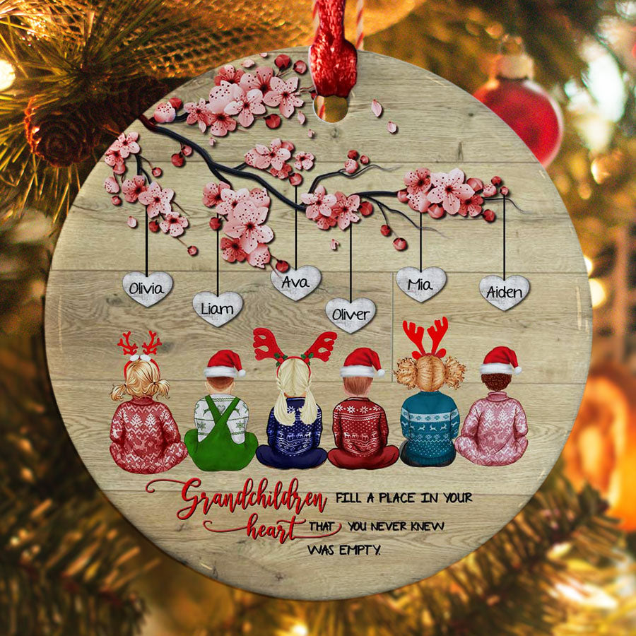 Personalized Grandkids Ornaments For Grandma | Christmas Ornaments ...
