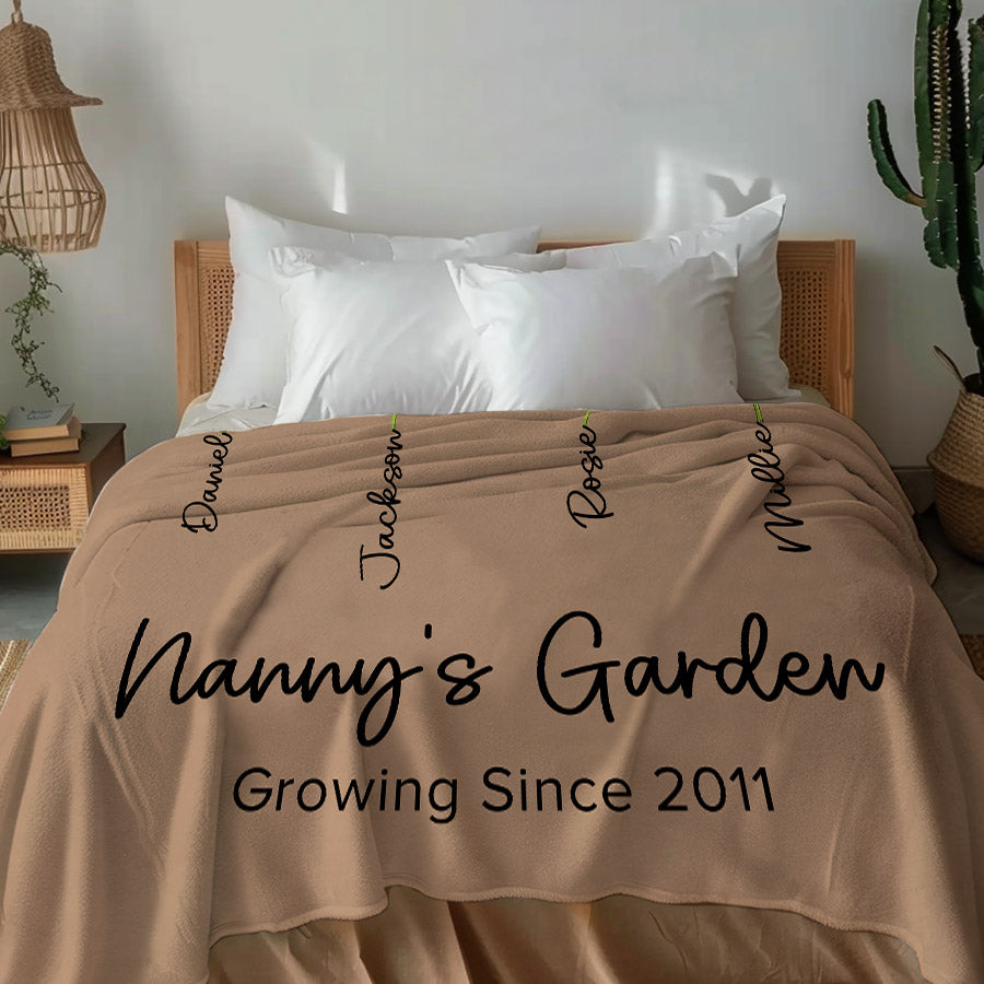 Personalized Mother’S Day Gifts Grandma | Grandmas Garden Blanket ...