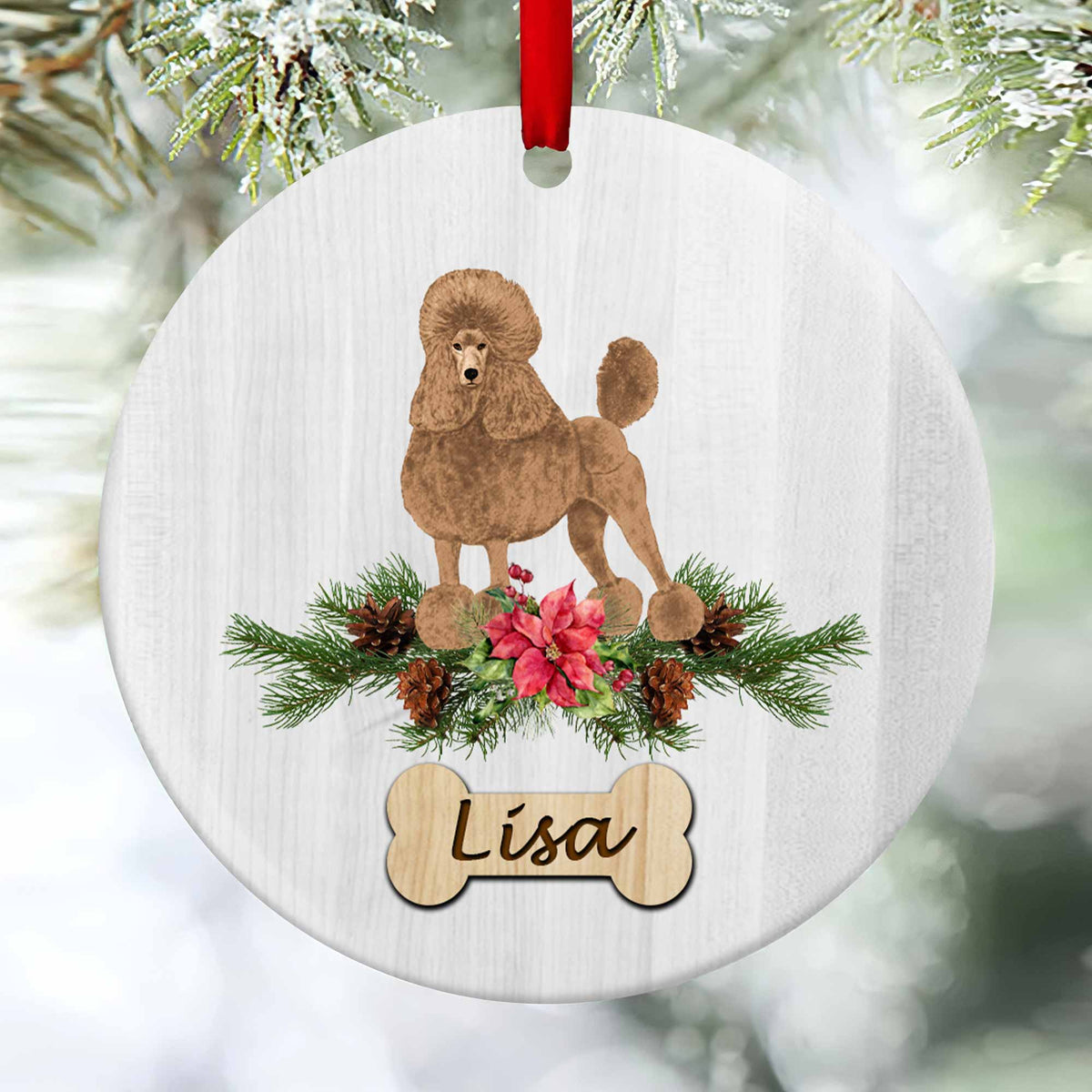 Poodle Ornament | Personalized Dog Ornaments By Breed | Custom Poodle ...
