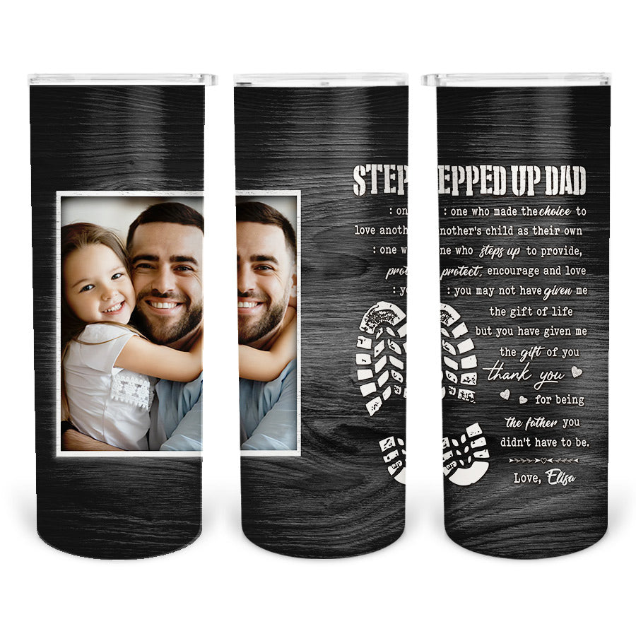 Step Dad Father Day Gift | Fathers Day Tumbler Cup Ideas | Stepped Up ...