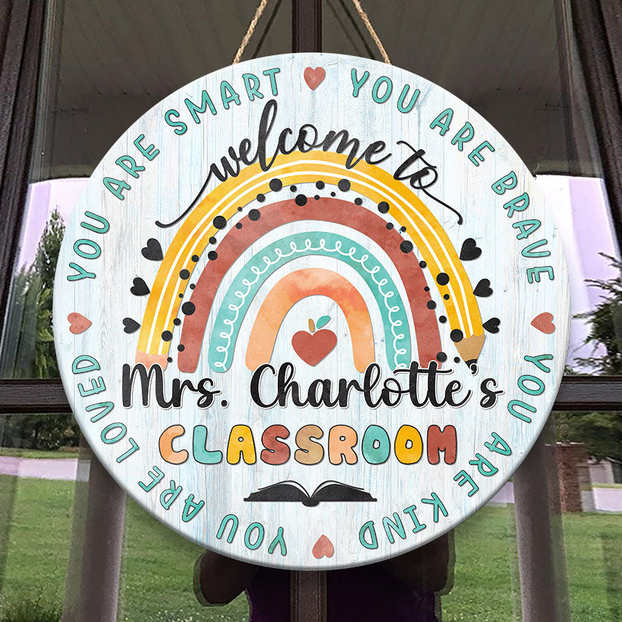 Teacher Classroom Door Signs | Teacher Name Signs For Door | Teacher ...