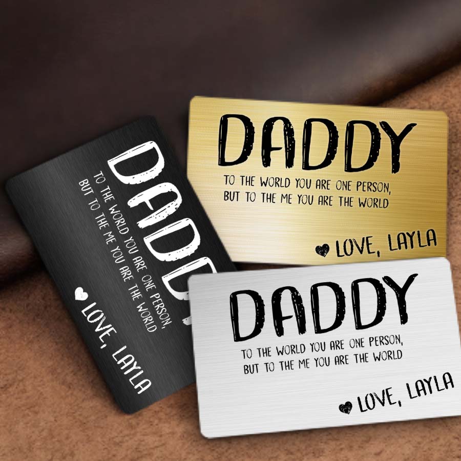 Wallet Card For Dad | 1St Father’S Day Gift | Daddy To The World You ...