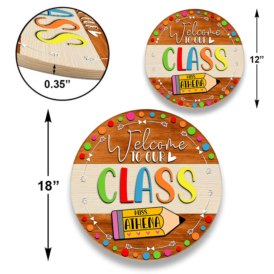 Welcome To Classroom Sign For Door | Gifts For New Teacher | Wooden ...