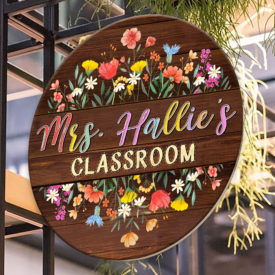 Wooden Classroom Door Signs | Teacher Back To School Gifts ...