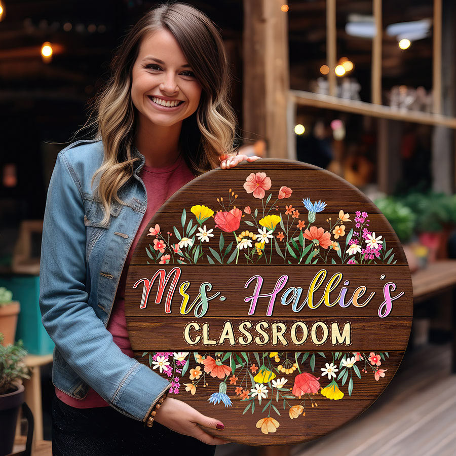 Wooden Classroom Door Signs | Teacher Back To School Gifts ...