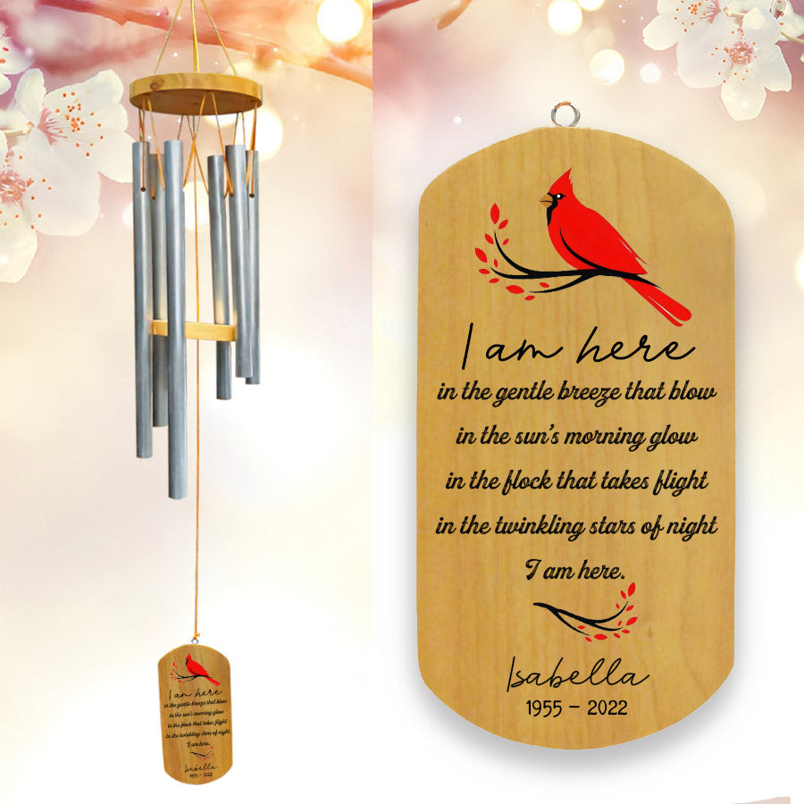 Personalized Sympathy Wind Chimes | Custom Memorial Wind Chimes For ...