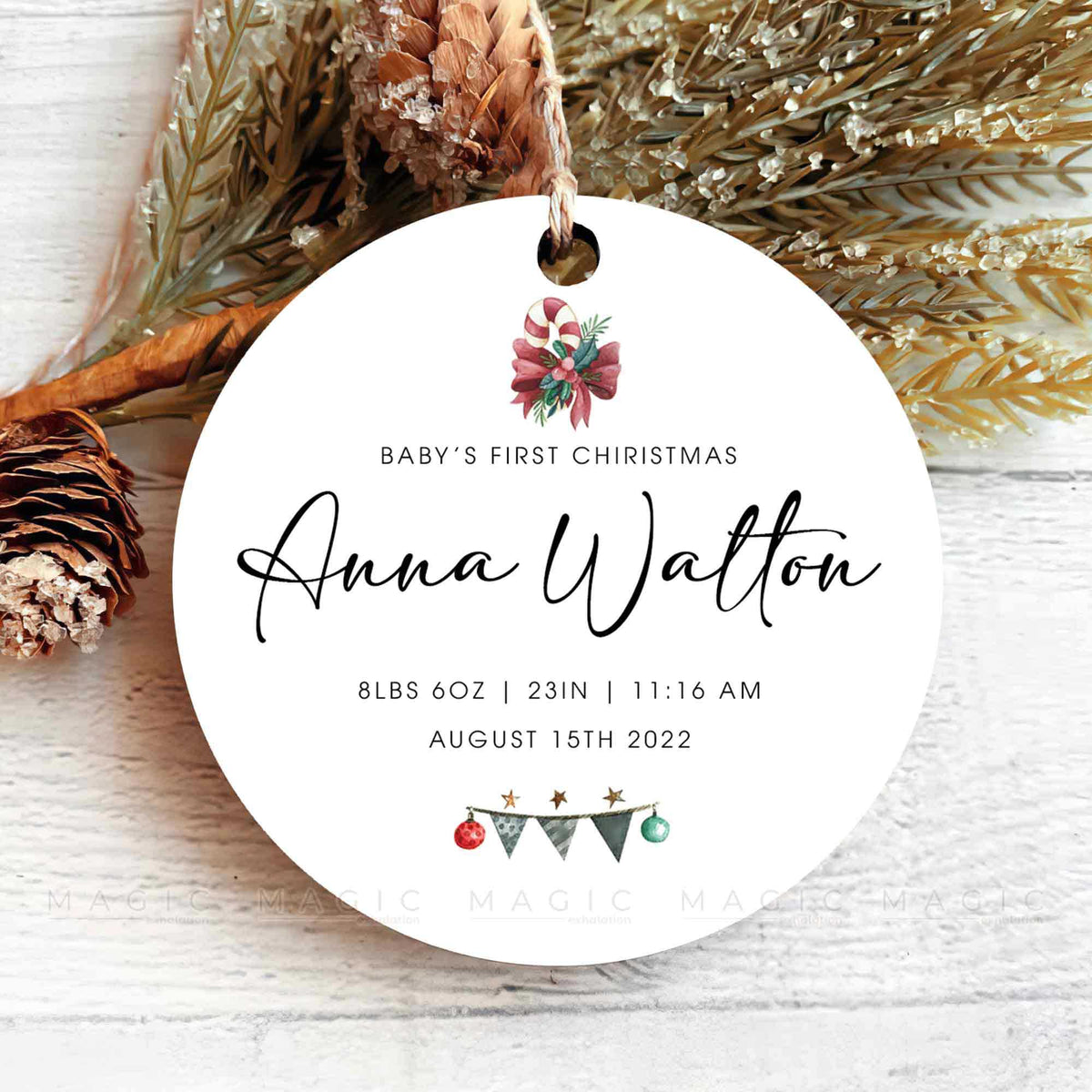 Baby's First Christmas Keepsake, Personalized Baby's 1st Christmas ...