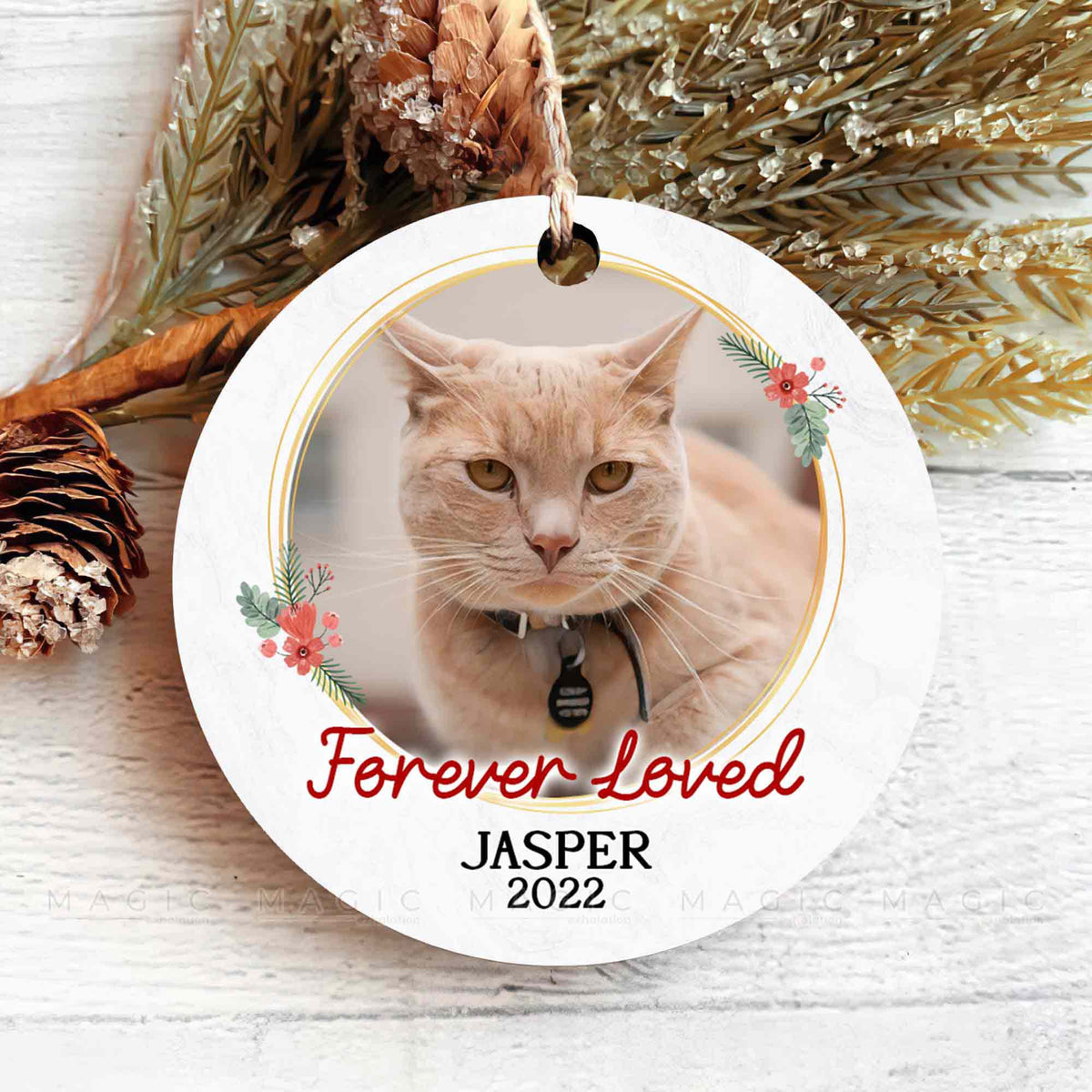 Cat Remembrance Ornament, Custom Pet Memorial Gifts Christmas Ornaments ...
