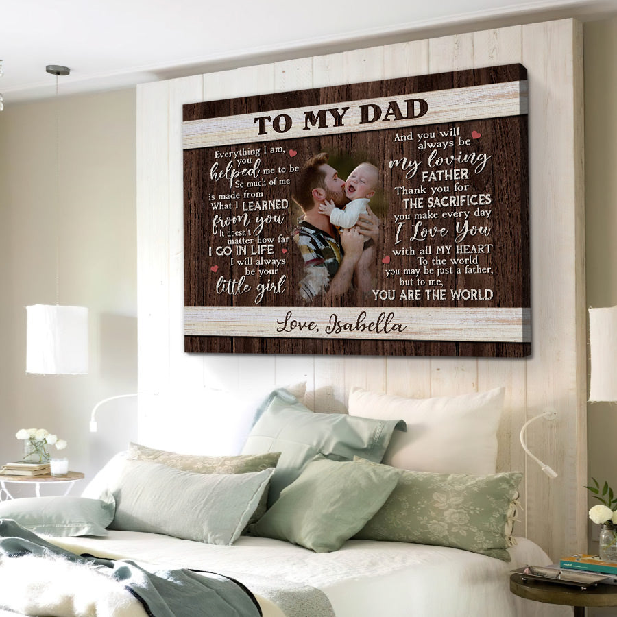 Personalized Canvas For Dad | To My Dad | Custom Gifts For Dad ...