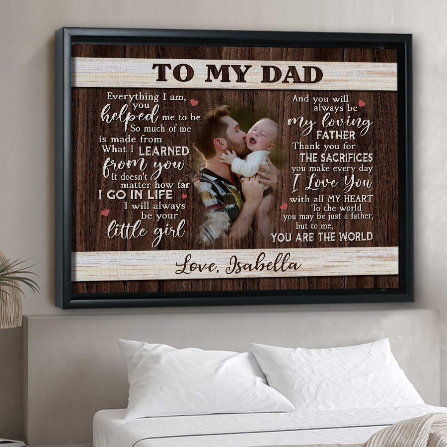 Personalized Canvas For Dad | To My Dad | Custom Gifts For Dad ...