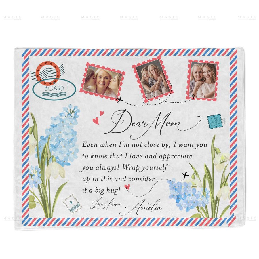 Mothers Day Blankets | Gifts For Mom Custom | Dear Mom Letter To Mom ...