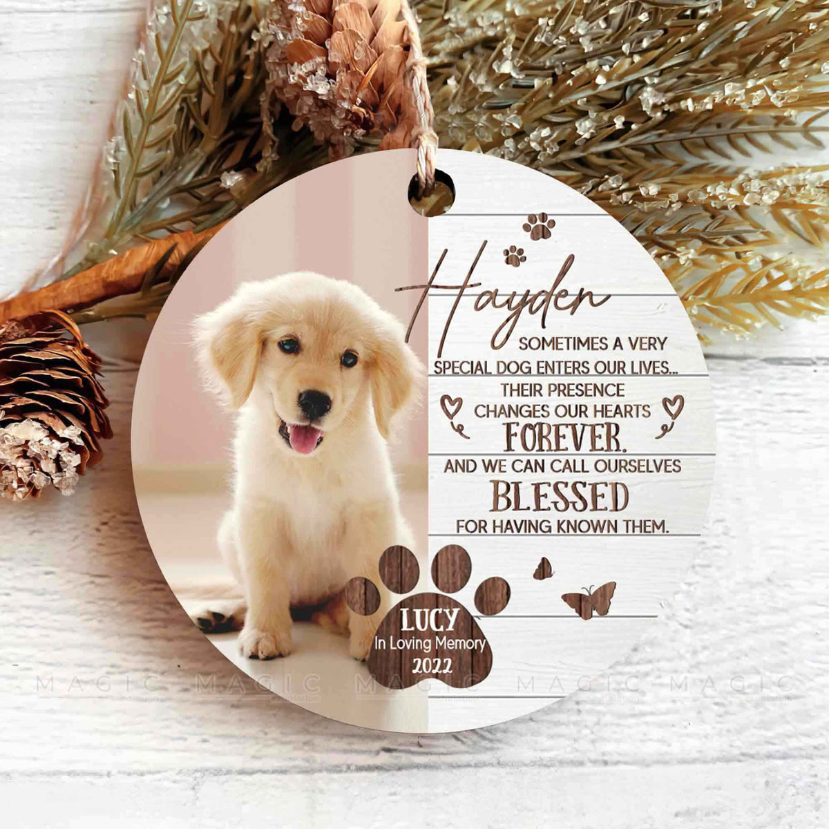 Dog Memory Gift Pet Loss Sympathy Gifts, Memorial Christmas Ornament ...