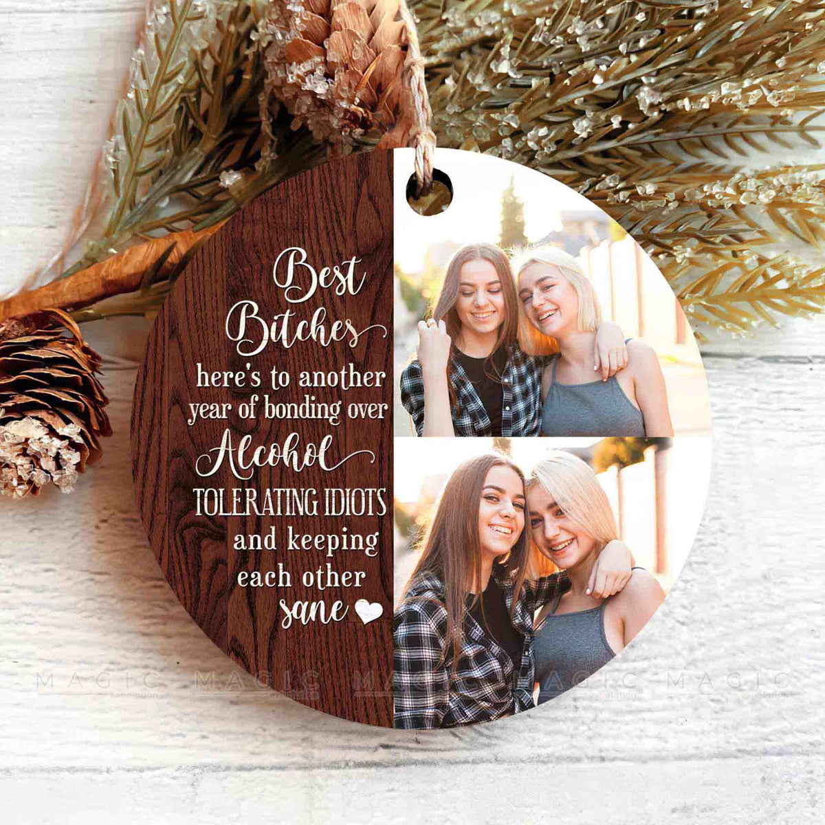 Personalized Friends Ornaments, Bff Christmas Ornament, Custom Ornament ...