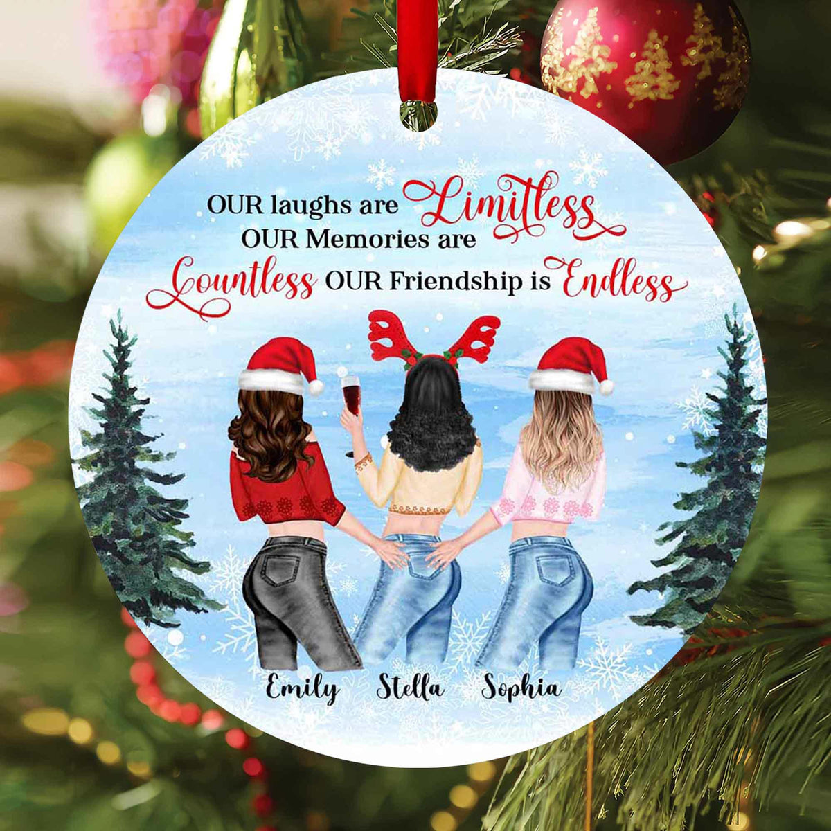 Friendship Christmas Ornaments, Personalized Christmas Ornaments for ...