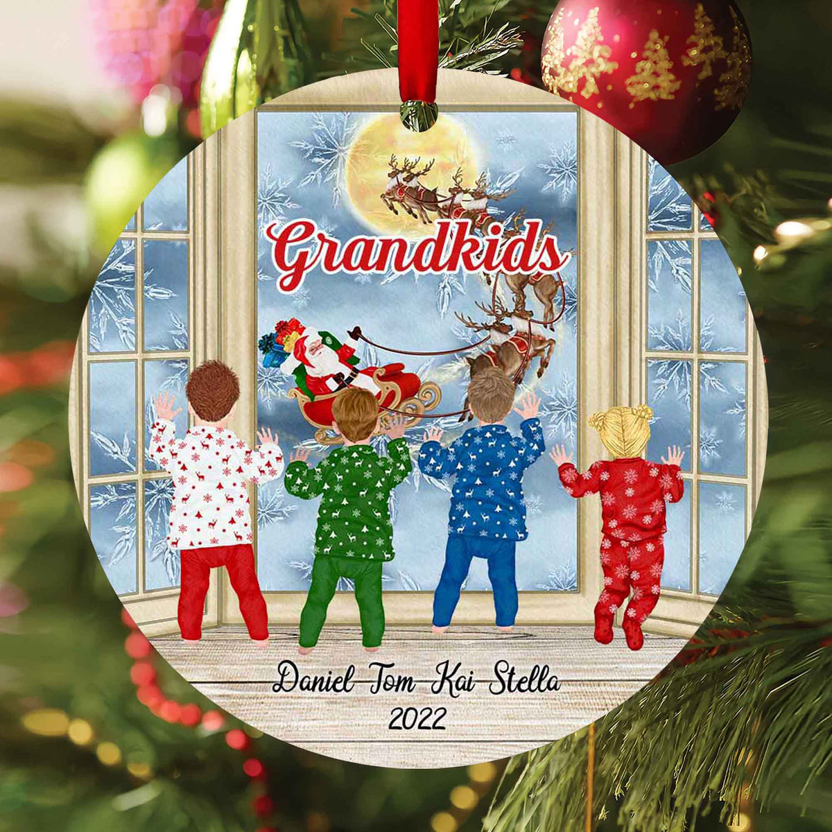 Grandchildren Ornament, Personalized Grandma Christmas Ornaments ...