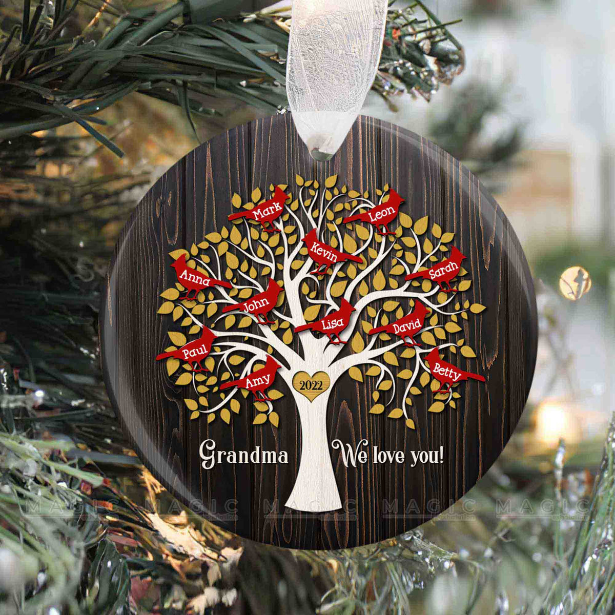 Grandma Christmas Ornament, Custom Christmas Ornaments with Names on ...