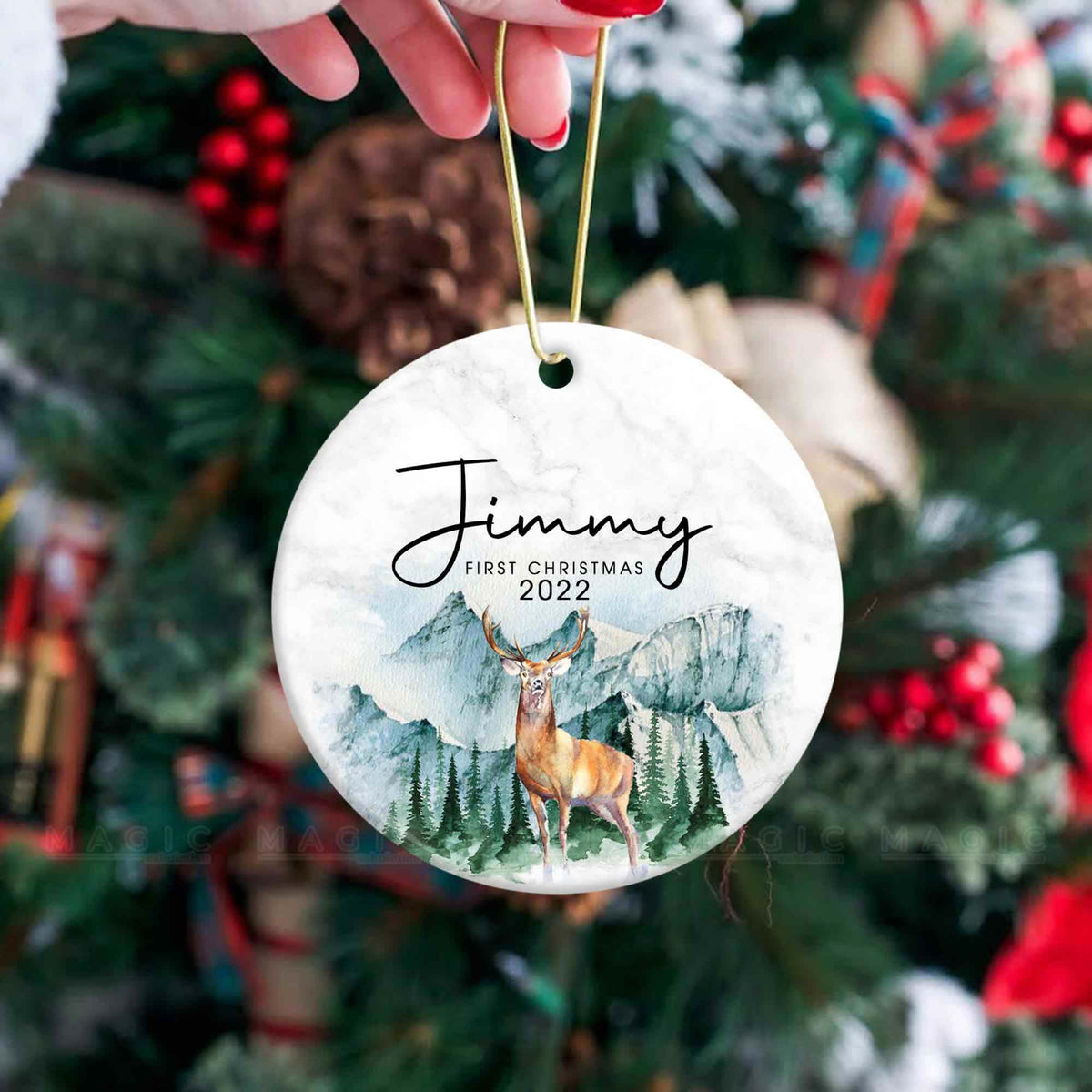 Personalized Babys 1st Ornament Christmas, Giraffe Ornaments for Baby ...