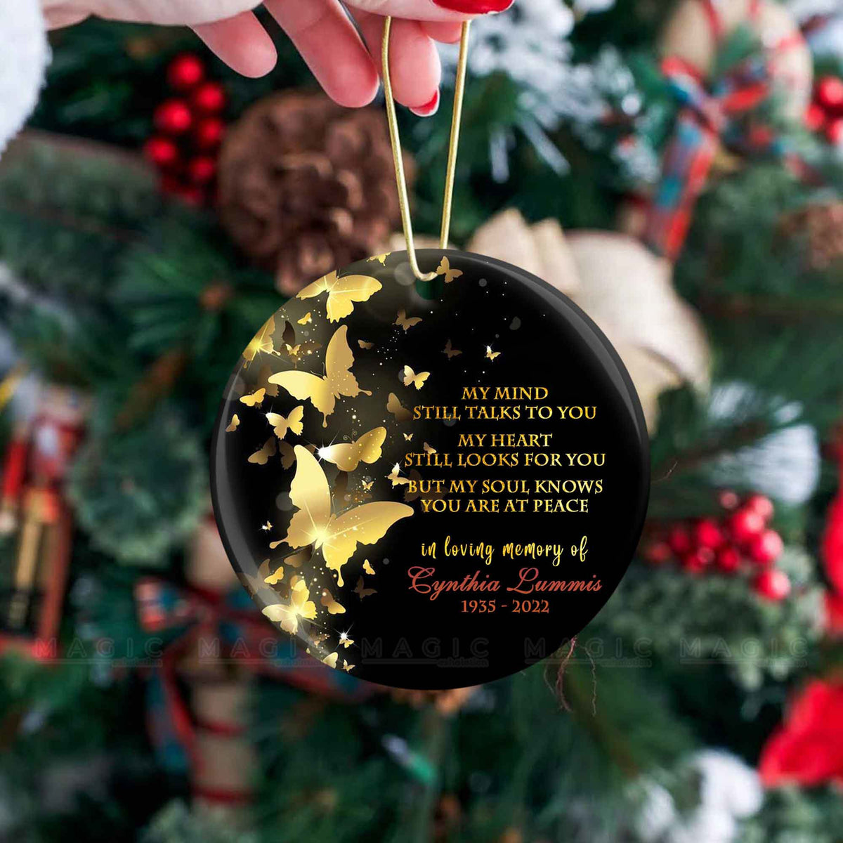 In Memory of Ornament Memorial Loved One, Butterfly in Heaven Memorial ...