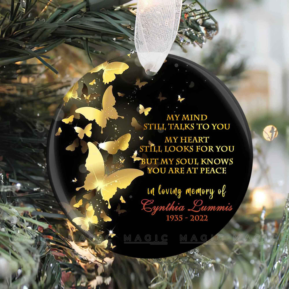 In Memory of Ornament Memorial Loved One, Butterfly in Heaven Memorial ...