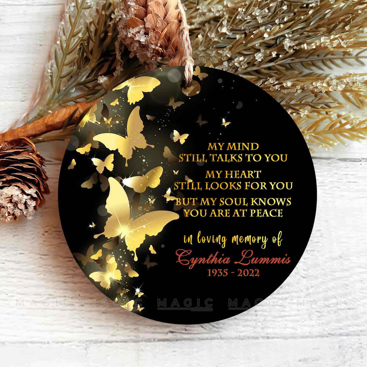 In Memory of Ornament Memorial Loved One, Butterfly in Heaven Memorial ...