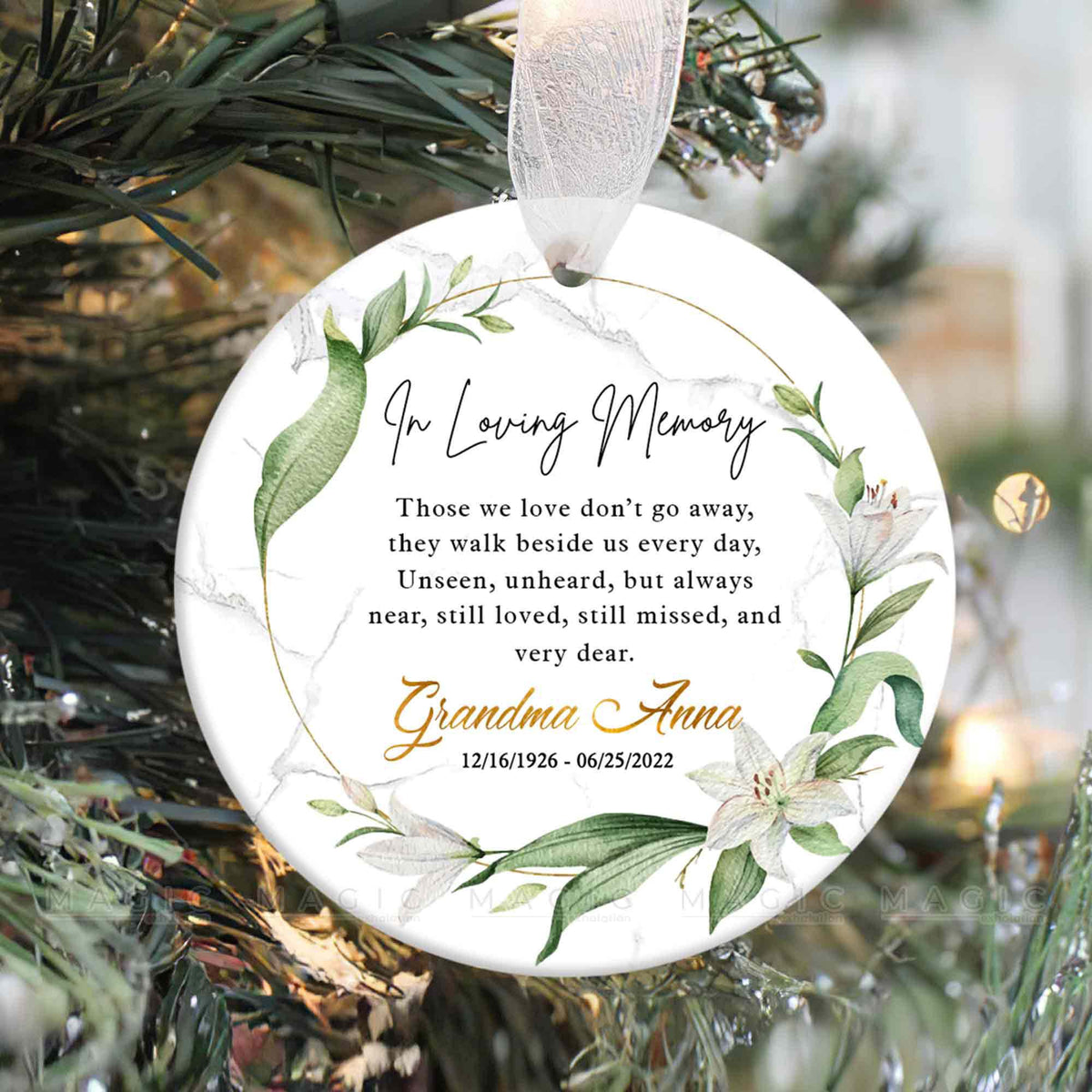 In Memory Ornament Custom Sympathy Gifts, In Memory Gifts Of A Loved ...