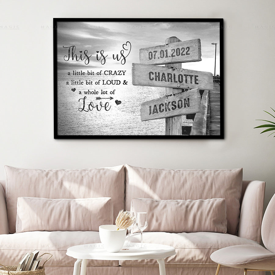 Intersection of Love Canvas | Personalized Valentine's Gifts for Her ...
