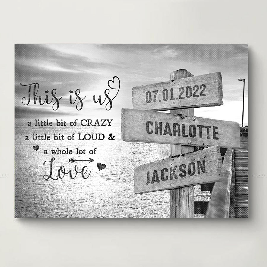 Intersection of Love Canvas | Personalized Valentine's Gifts for Her ...