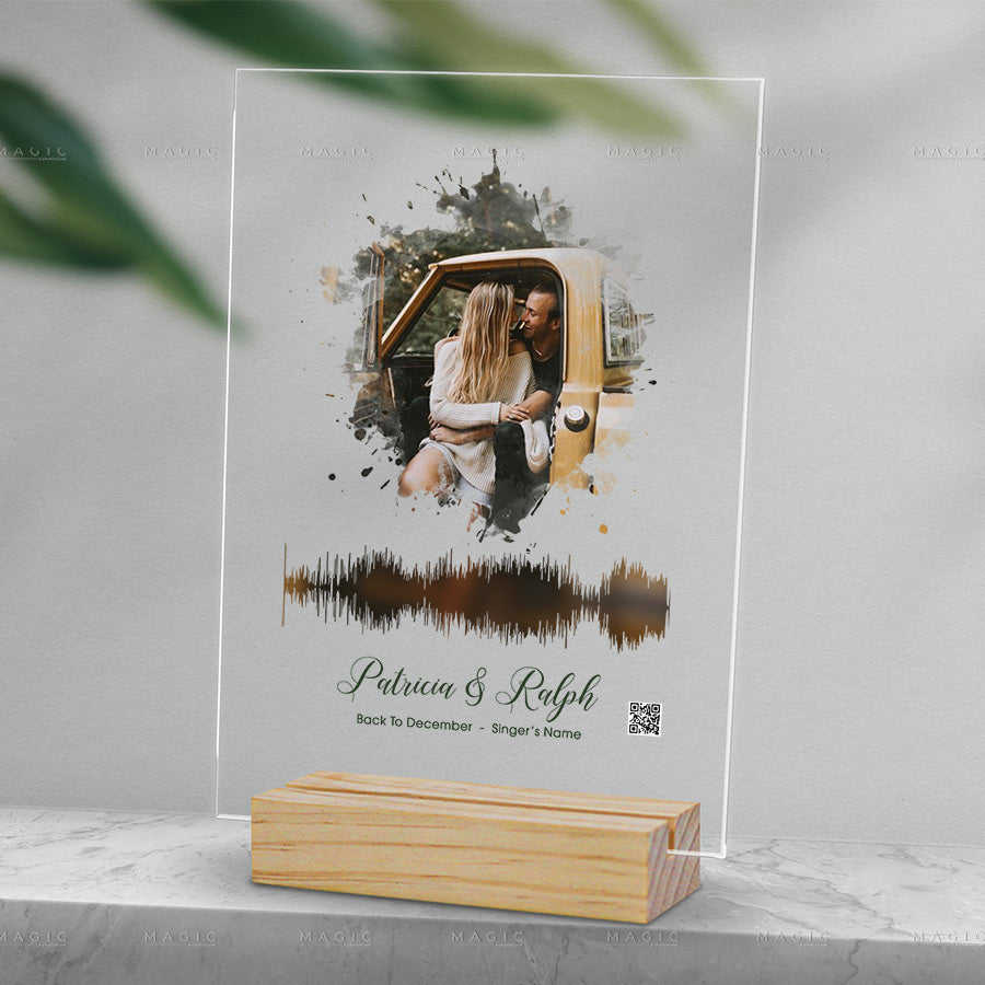 Customized Valentines Gifts for Him | Music Picture Plaque with Wooden ...