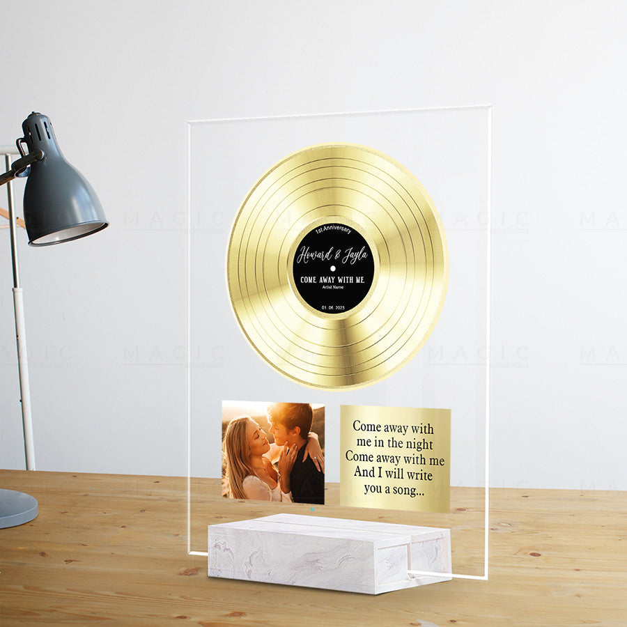 Personalized Valentine Gifts | Music Plaque Custom Vinyl Record Shape ...