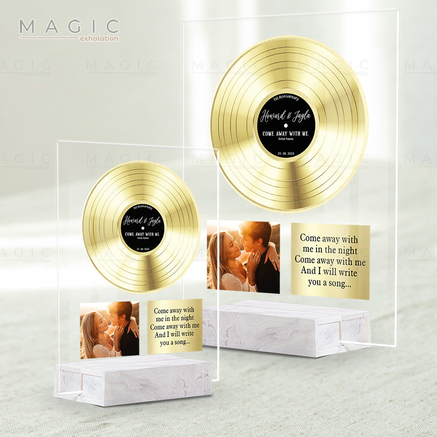 Personalized Valentine Gifts | Music Plaque Custom Vinyl Record Shape ...