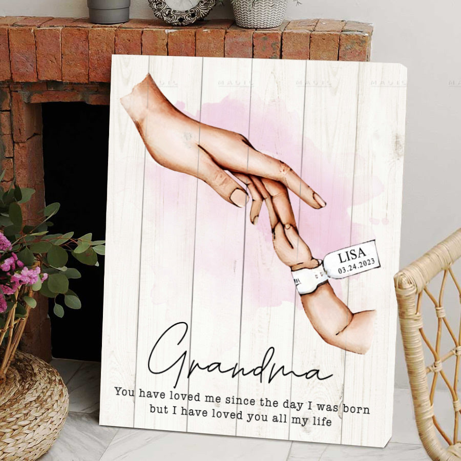 New Grandma Mothers Day Gift | Custom Name Canvas Signs | Gifts For ...