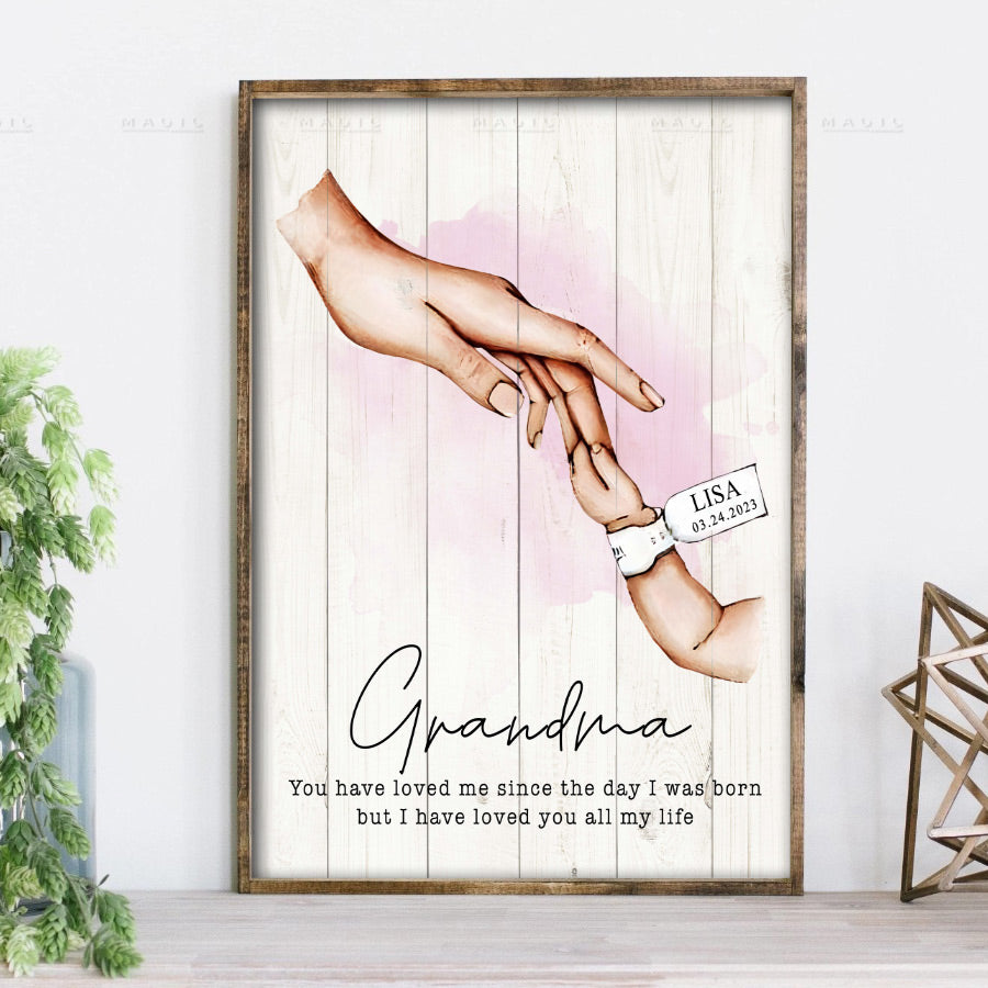 New Grandma Mothers Day Gift | Custom Name Canvas Signs | Gifts For ...