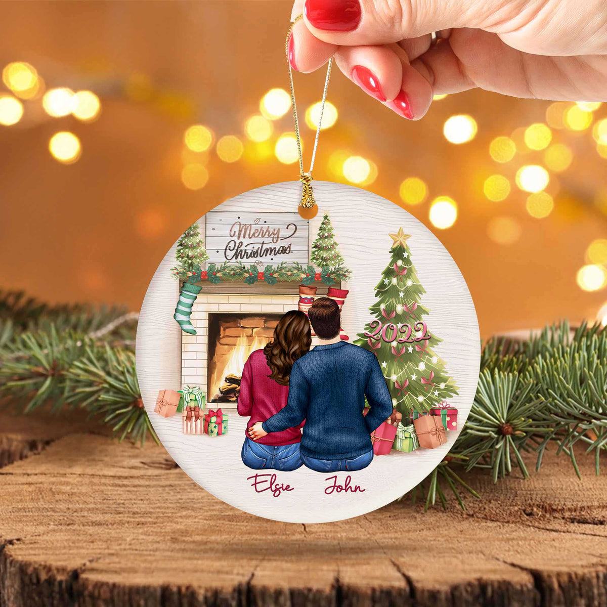 Customized Valentine Gifts for Him, Couple Ornaments, Married Couple ...